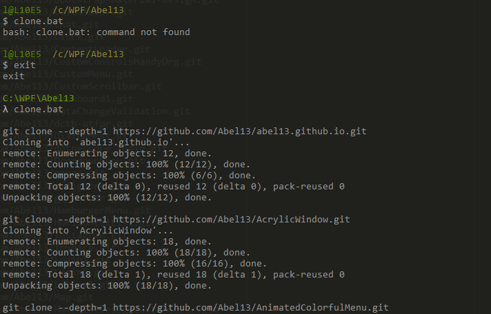 GitHub用户仓库批量下载 - Lzl678 - 博客园